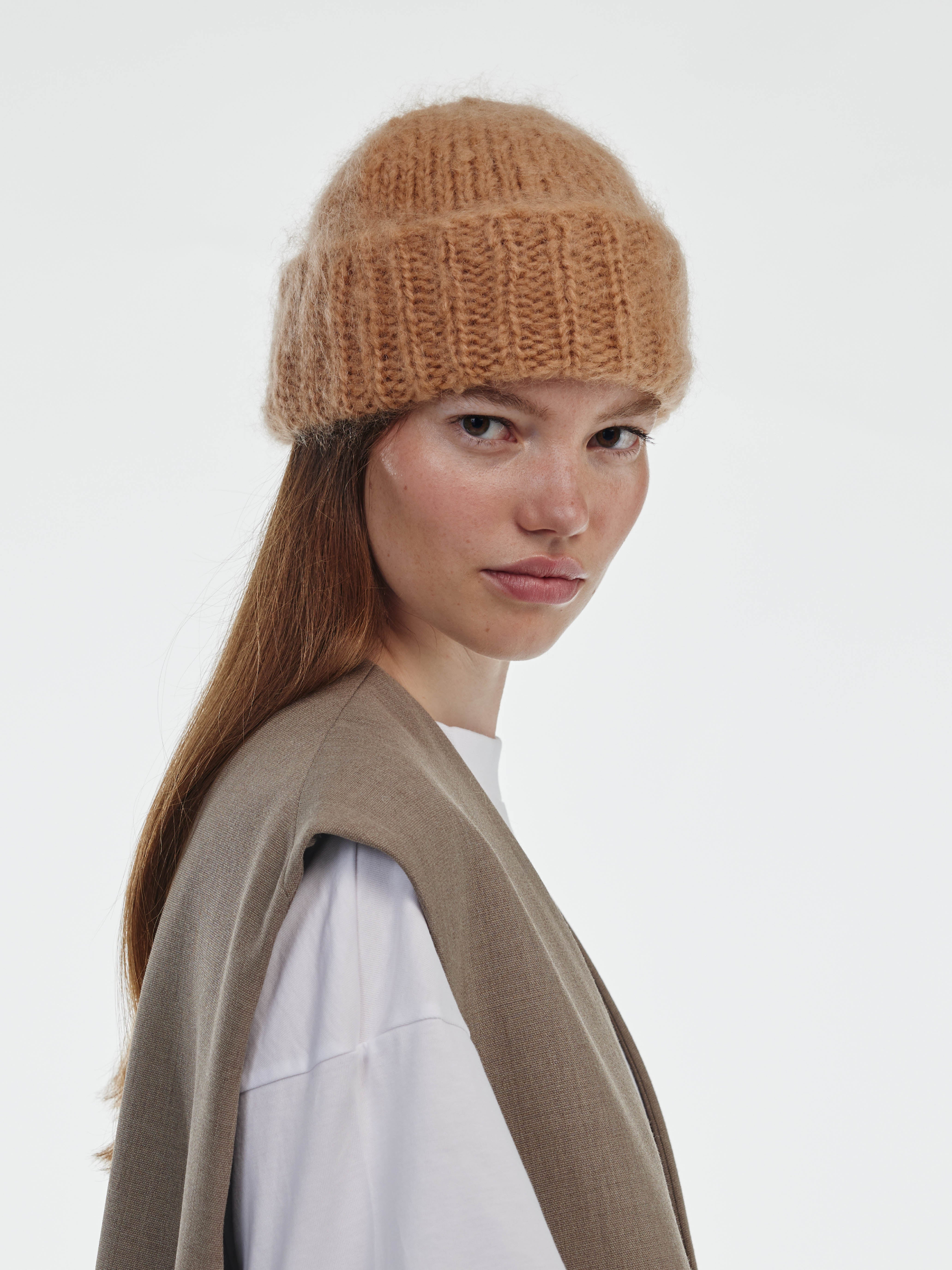 Brushed Mohair-Wool Beanie Hat - Sand – CLÒIMH